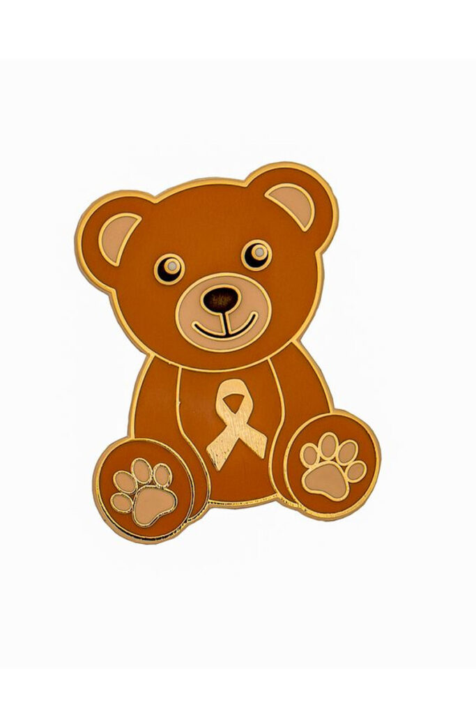 Pediatric Cancer Awareness Teddy Bear Pin